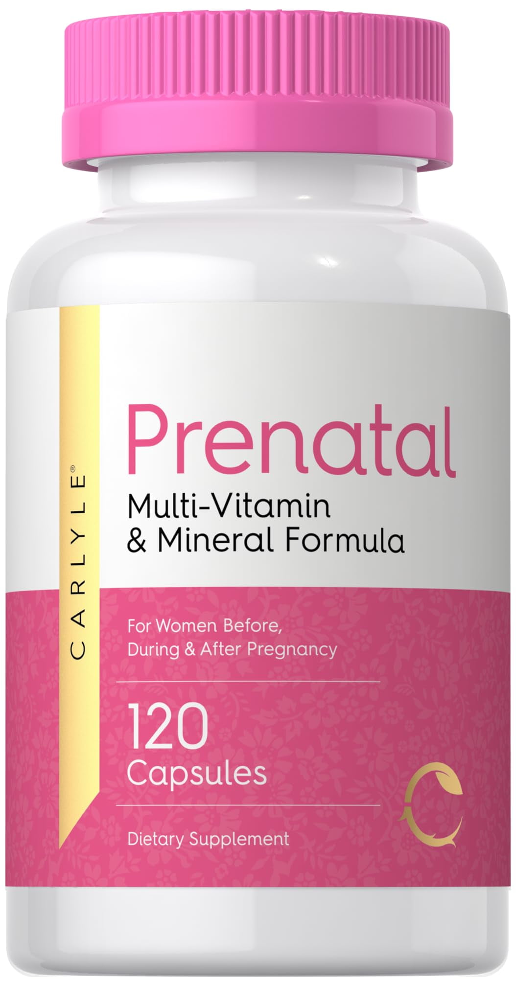 Vitaminas prenatales Carlyle, 120 cápsulas, multivitamínico y ácido ...