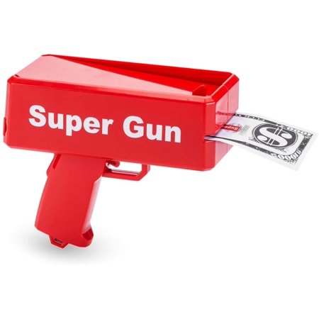 Super Money Gun Toy Money Gun Party Revolver Shoots Fake Dollar ...