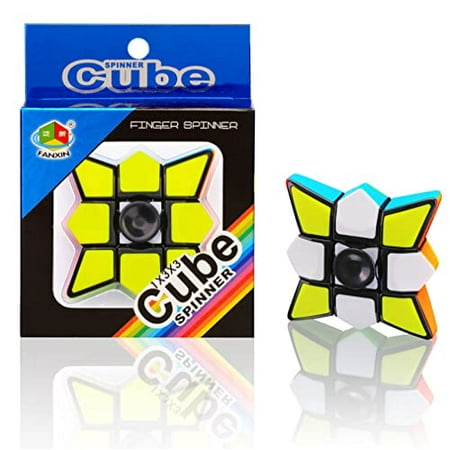 Fidget Spinner Cube 2 in 1 Stickerless Brain Teasers Magic Puzzle ...