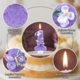 Creative Cartoon Number Birthday Candle with Decorative Floral Elements ...