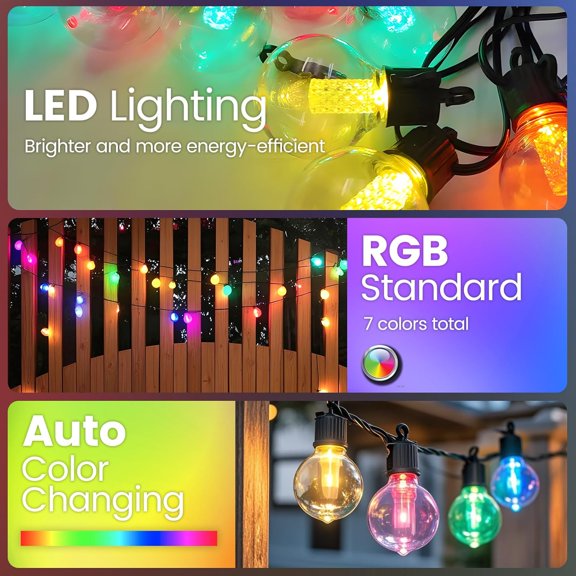 Aertyole 2 Pack 10FT Heavy Duty Metal String Light Poles, Outdoor ...