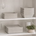 Stone Lain Grace 12-Piece Dinnerware Set Stoneware, Service for 4 ...