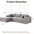 Sailvan 108"" L-Shape Sectional Sofa, Modular Boneless Cloud Couch with ...