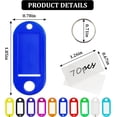 70 Pack Tough Plastic Key Tags with 10 Colors,Key Tags with Split Ring ...
