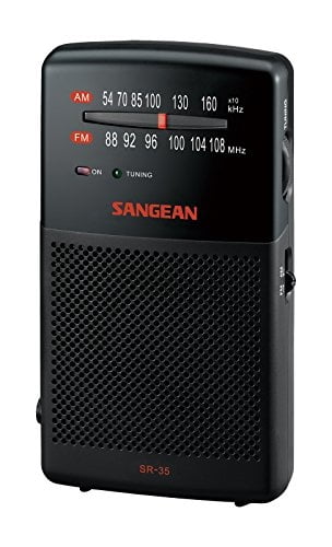 Radio analógica de bolsillo Sangean SR-35 AM/FM negra | Bodega Aurrera en línea