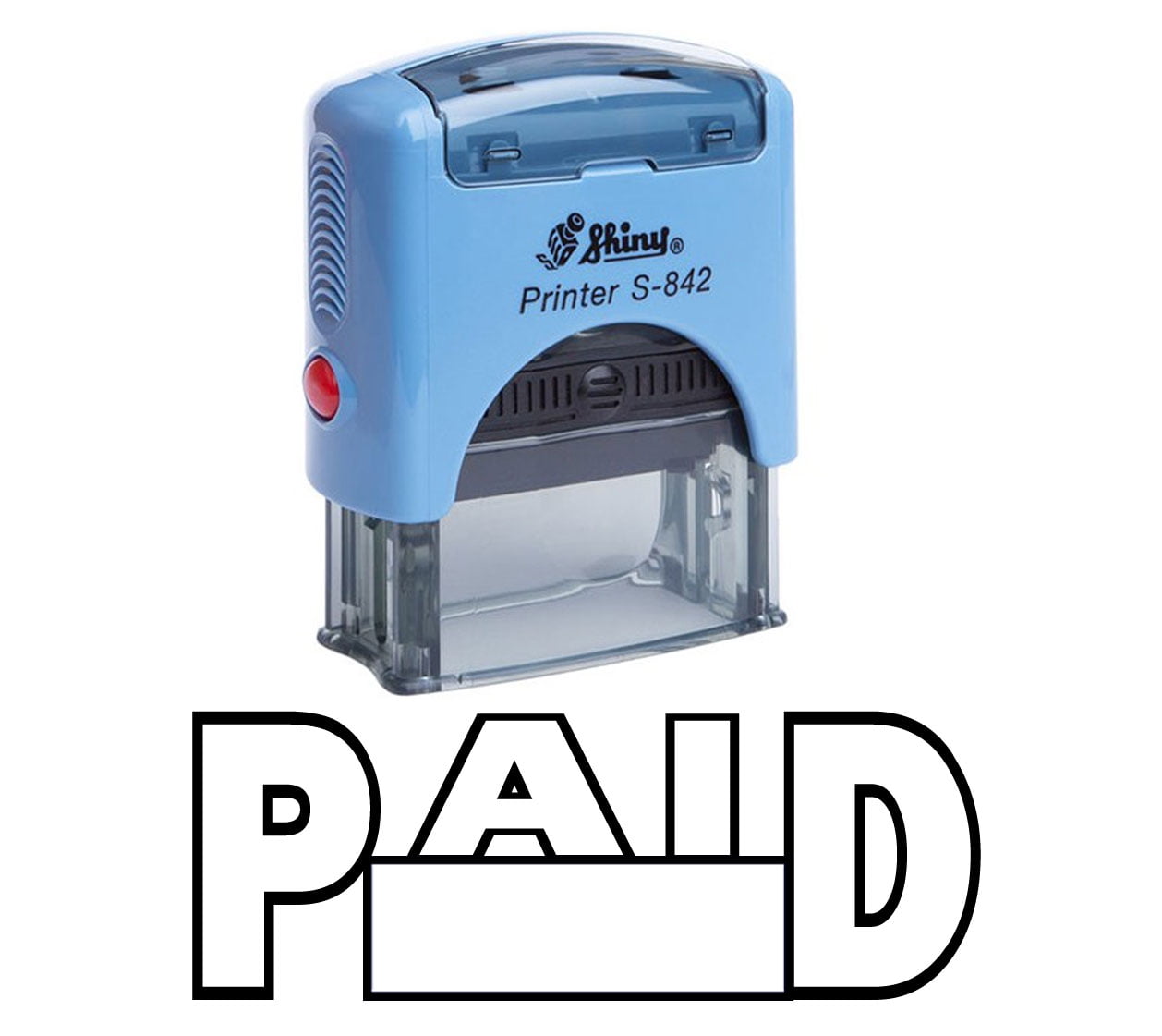 PAID Self Inking Rubber Stamp Custom Shiny Office Stationary Stamp ...