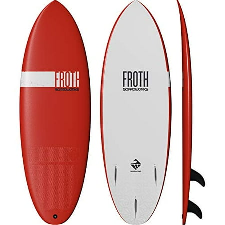 Boardworks Froth! | Soft Top Surfboard | 3 Fins | Wake Surfboard | 5' 6 ...