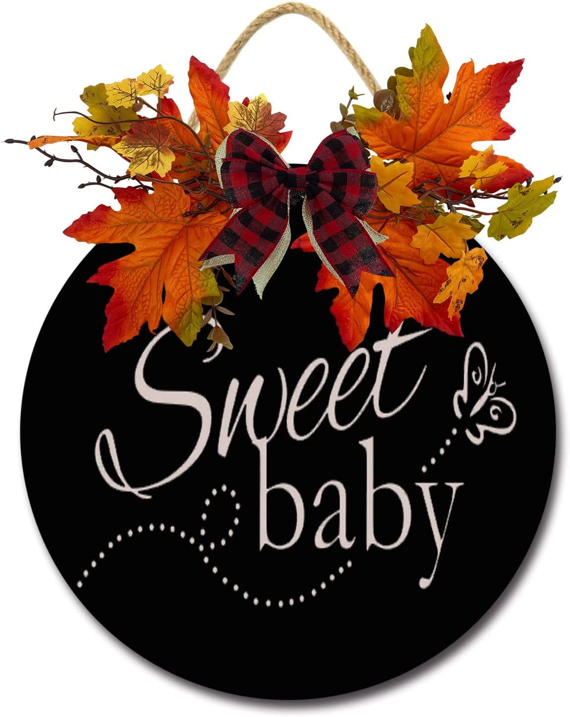 Eveokoki 11" Sweet Baby Sign for Outdoor Indoor Sign, Farmhouse Wall ...