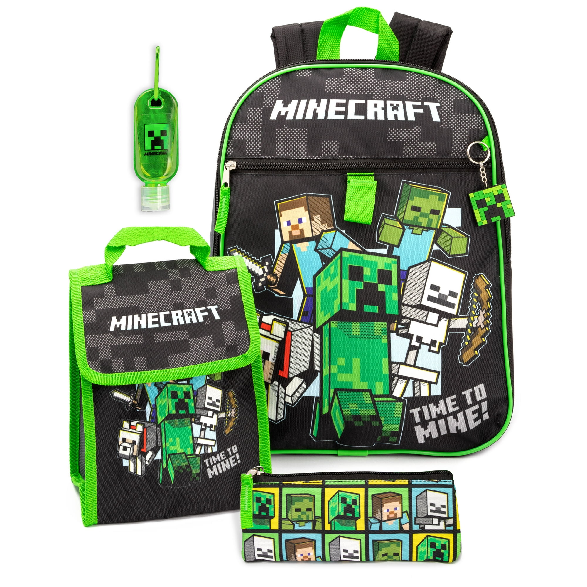 Click here for Minecraft Boys Black 4 Piece Backpack Set prices