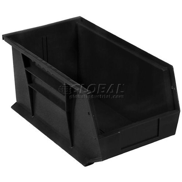 Plastic Stacking Bin 5-1/2 x 14-3/4 x 5, Black, Lot of 12 - Walmart.com