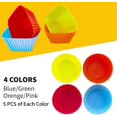 Baking Cups of 24 Pack, Square and Round Muffin Baking Liners, Thicken ...