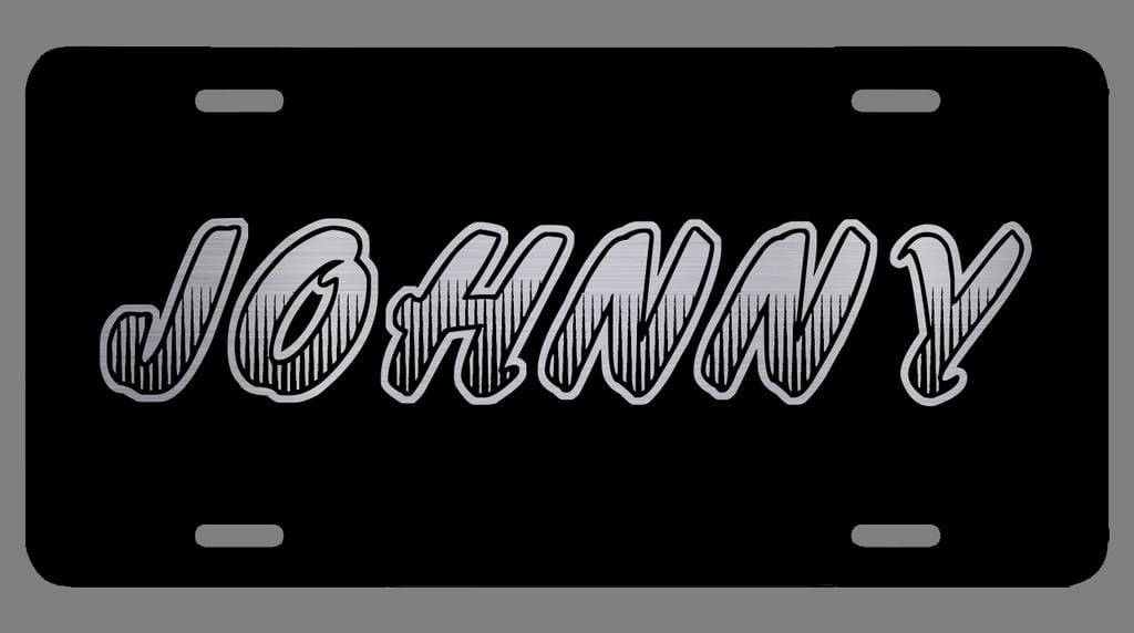 Johnny Name Etched Style License Plate Tag Vanity Novelty Metal ...