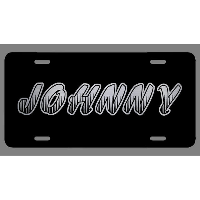 Johnny Name Etched Style License Plate Tag Vanity Novelty Metal ...