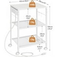 Industrial Printer Stand, 3-Tier Mobile Printer Table, Rolling Cart ...