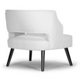 Alessa Modern Cream Fabric Accent Chair with Button Tufted Back ...