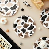 Walmart 48 Pack Cow Print Dessert Plates, 9 Inch, Brown Foil Print, for ...