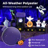 Costway 8.2 ft Long Halloween Inflatable Train LED Lighted Train w ...