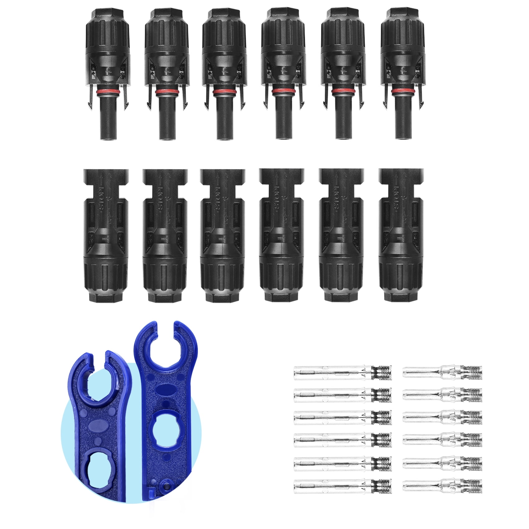 E-TING 6 Pairs Solar Connector PPO 1000V 30A Solar Panel Connector for ...