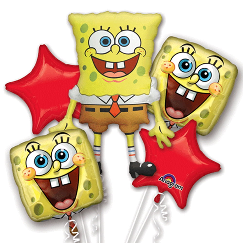 Spongebob Squarepants Authentic Licensed Theme Foil Balloon Bouquet ...