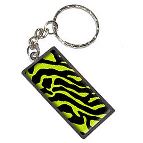 Zebra Print Lime Green Keychain Key Chain Ring - Walmart.com