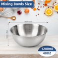 3- Stainless Steel Mixing Bowls (7.1") Metal Bowl Set with Measurement ...