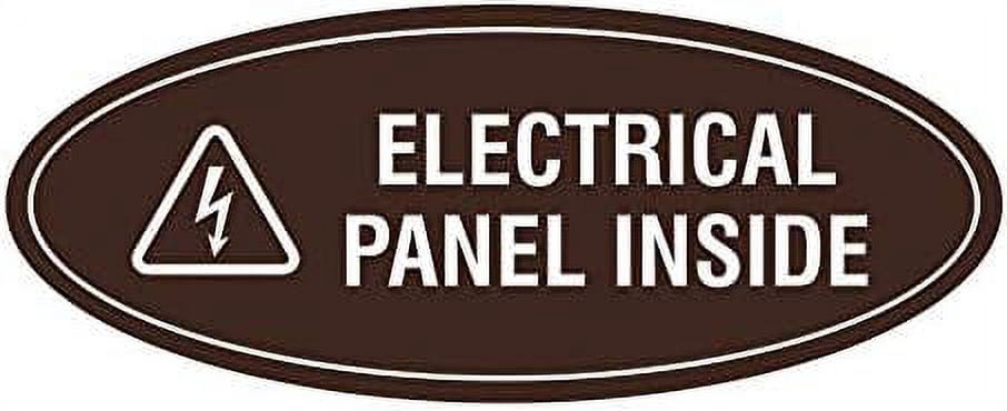 oval electrical panel inside sign (dark brown) - small - Walmart.com
