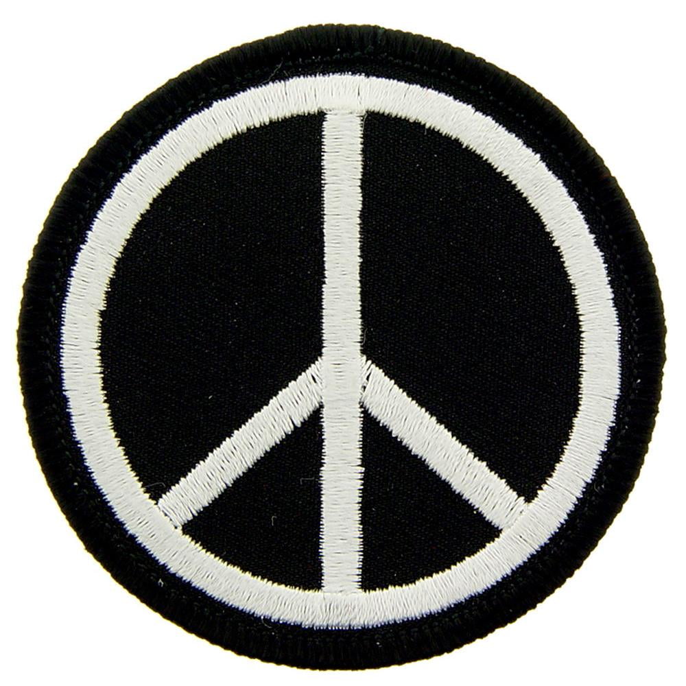 Peace Sign Patch Black & White 3" - Walmart.com