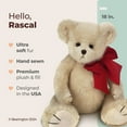 Bearington Rascal, 18 Inch White Teddy Bear Stuffed Animal, Makes a ...
