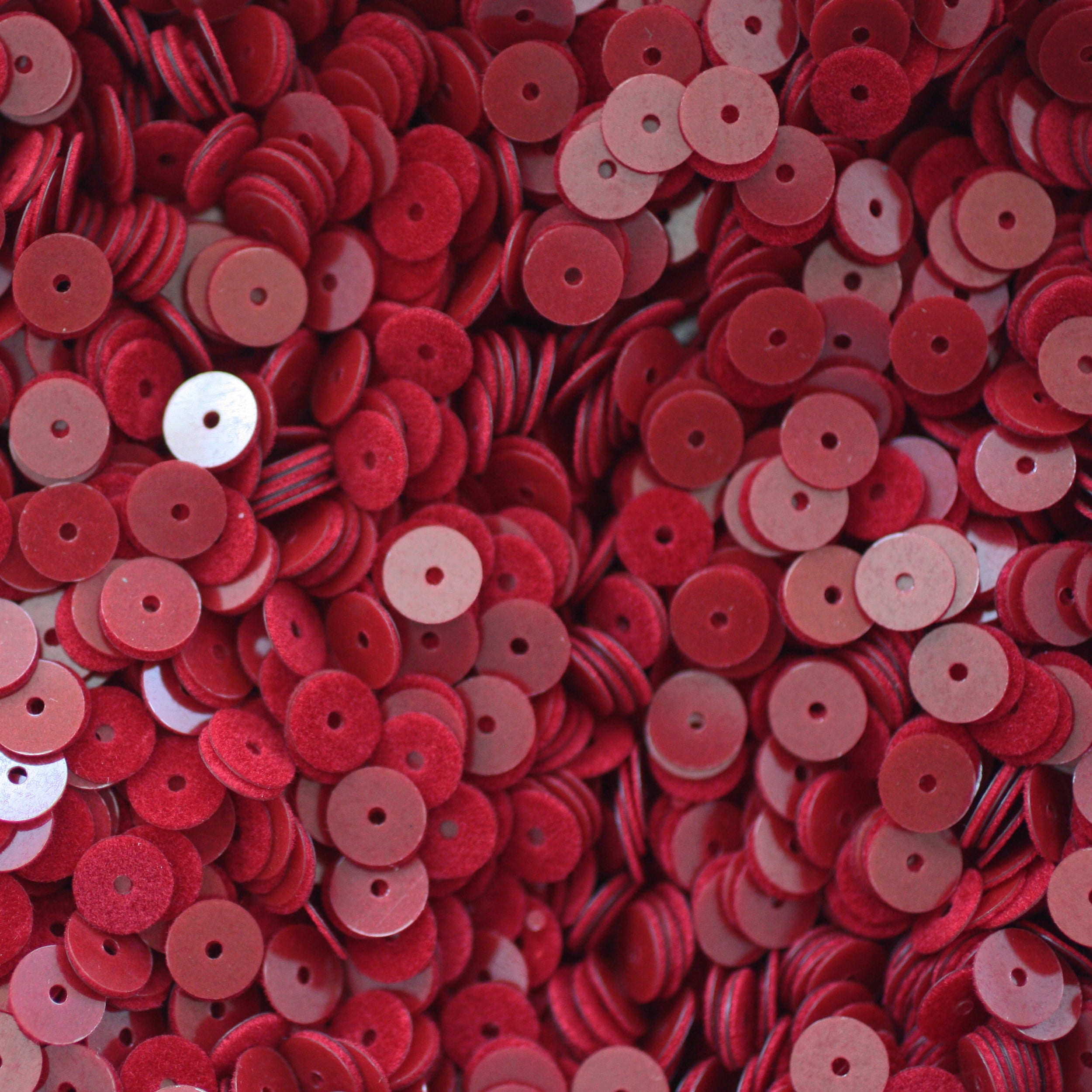 Red Sequins 6mm Velvet Velour Flocked Fuzzy Made in USA - Walmart.com