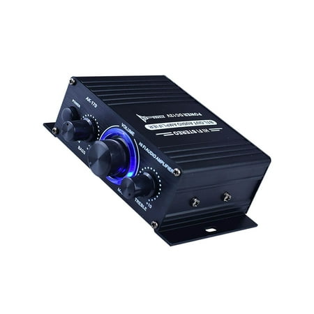 Mini HiFi Audio Power Amplifier Bass Subwoofer 2.0CH for Amplifier LED ...