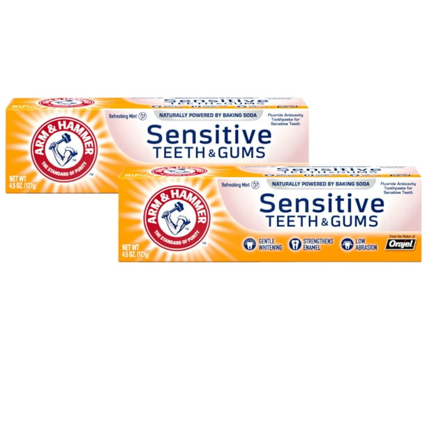 ARM & HAMMER Sensitive Teeth & Gums Toothpaste 4.5 oz (Pack of 2 ...