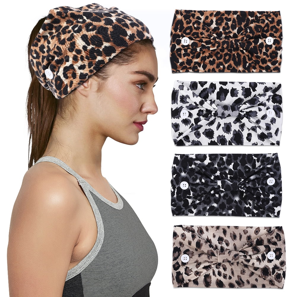Juiluna 4Pcs Women Hair Band Boho Wide Elastic Headband Fashion Head ...
