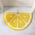 SELGRCE H·Y Yellow Lemon Semicircle-shaped Non-Slip Bathmat Area Rug ...
