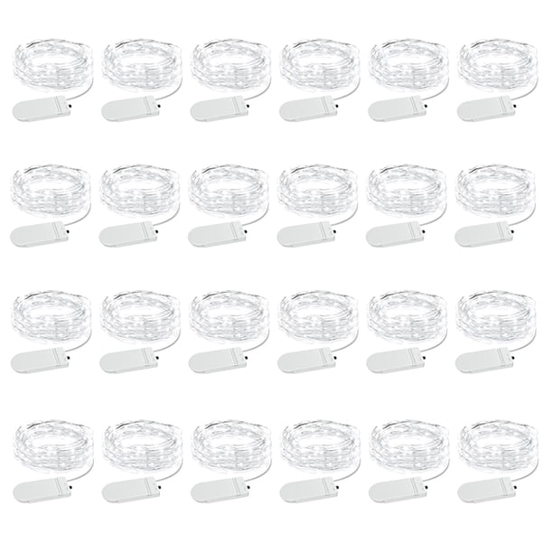 Paquete de 24 luces de hadas con pilas, 30 LED de 9,8 pies, mini luces ...