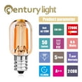 T22 LED Filament Bulb, E12 Candelabra Base Bulbs (Amber Glow),Vintage Tubular Night Light Bulb ...