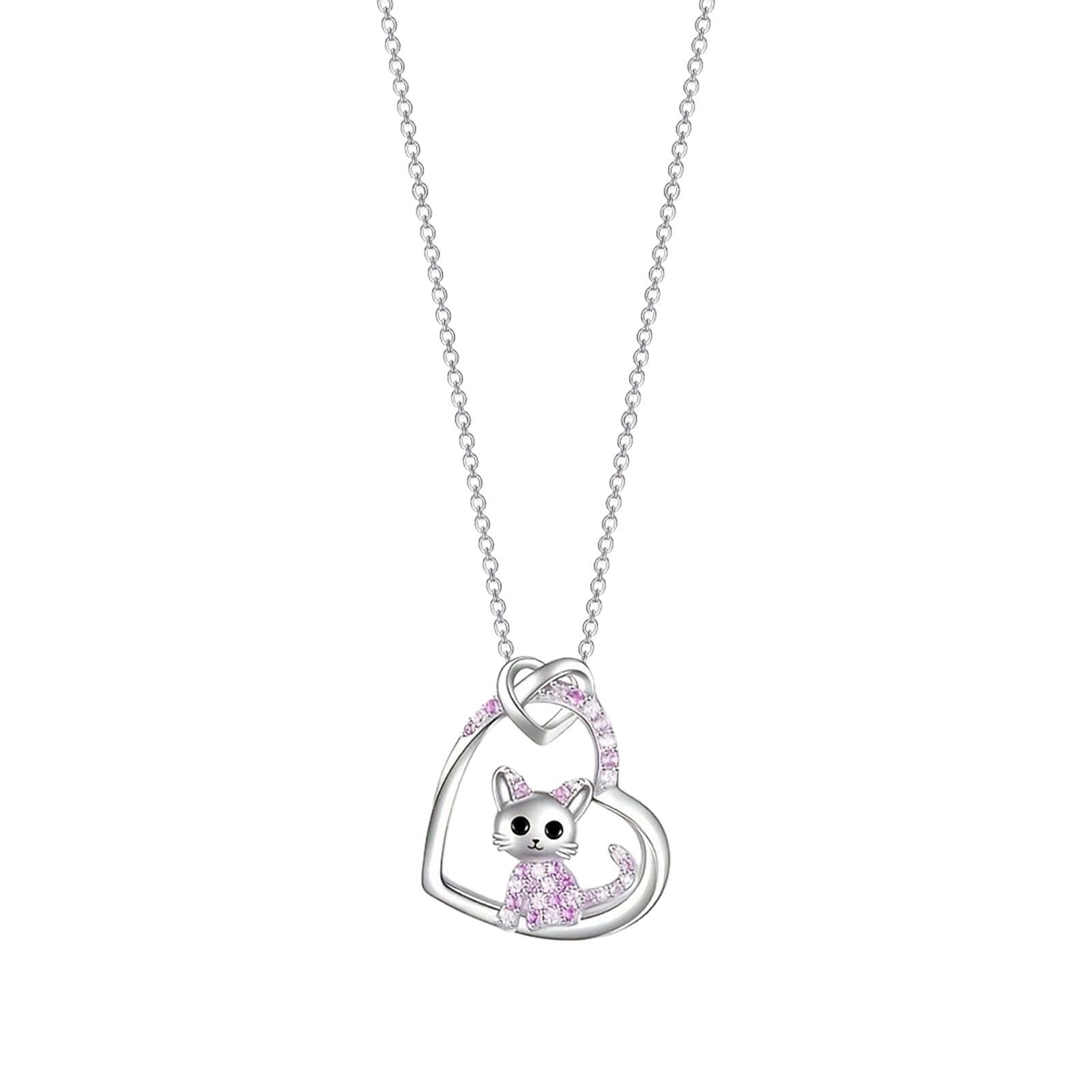 Click here for Lyrene Cute Cat Necklace Pendant Necklace For Girl... prices