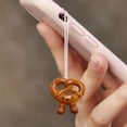 2Pcs Bag Pendant, Simulated Bread Shape Keychain Charm Solid Texture ...