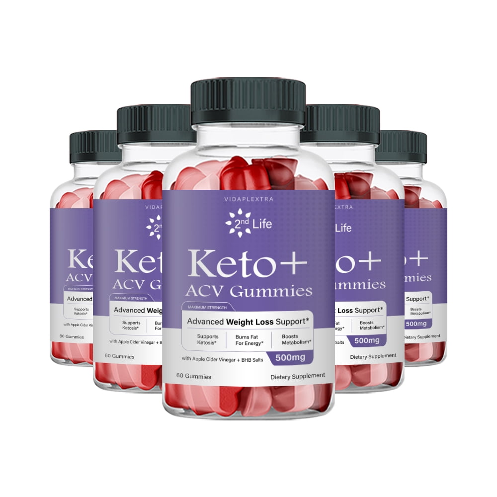 (5 Pack) 2nd Life - 2nd Life Keto+ACV Gummies - Walmart.com