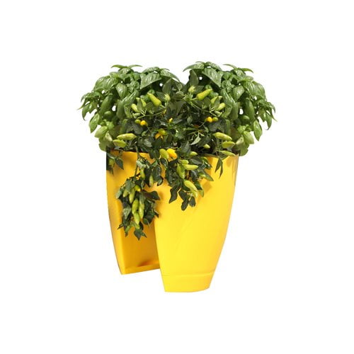 Greenbo Home and Garden Plastic Rail Planter (Set of 2) - Walmart.com