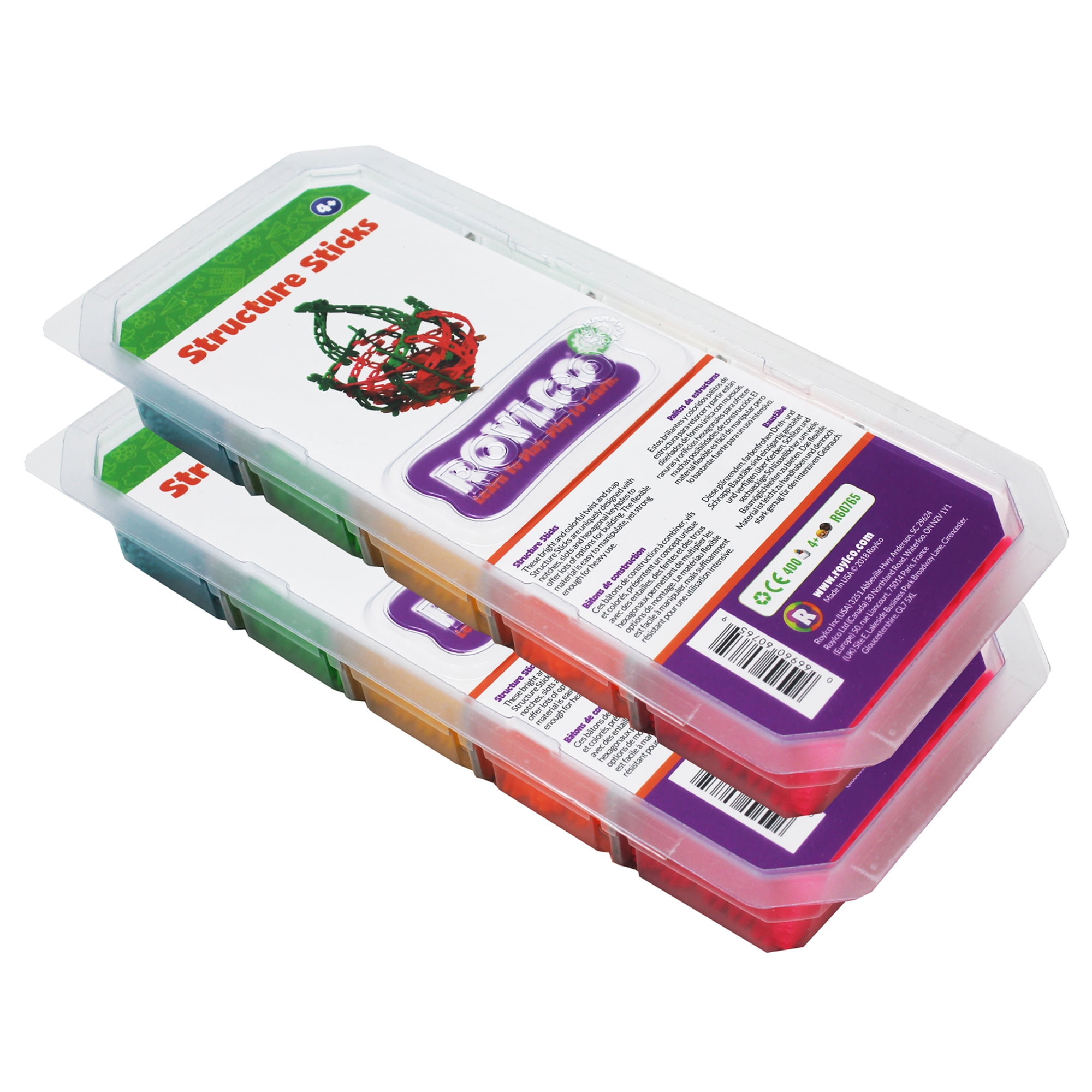 Roylco® Structure Sticks, 400 Sticks per Pack, 2 Packs - Walmart.com