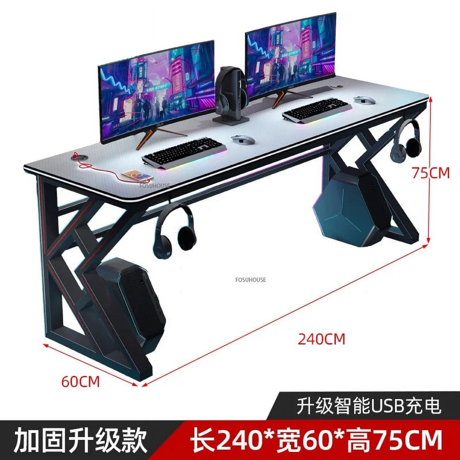 Modern Carbon Fiber Desktop Computer Desk for Office Furniture Internet ...