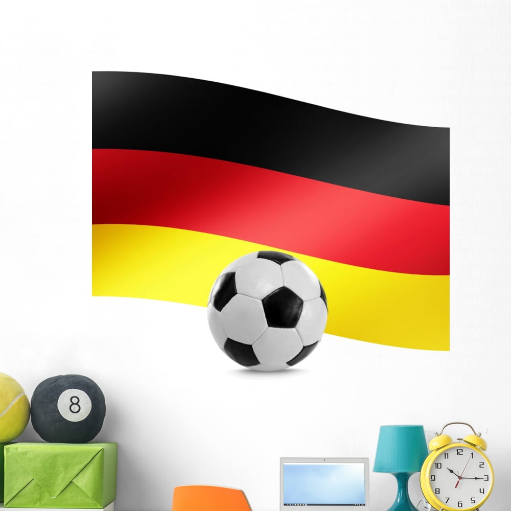 Football German Flag Wall Mural Decal by Wallmonkeys Vinyl Peel and ...