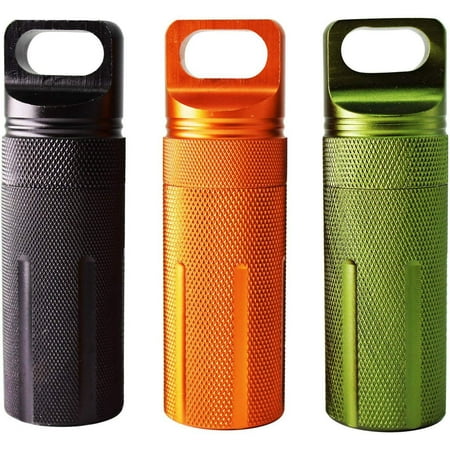 HEIBIN 3 Pieces Portable Pill Case Waterproof EDC Pill Container ...