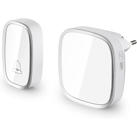 Wireless doorbell, wireless 280 m range, 36 ringtones, 4 volume levels ...