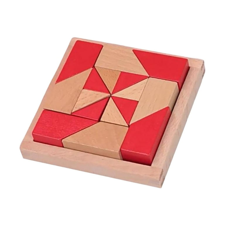 shamjina Wooden Block Puzzle 80 Challenges Holiday Gifts 3D Puzzles Intelligence Game