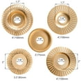 IEMIEBSHA Set of 5 Wood Carving Discs for 4" Angle Grinder, 7/8" Arbor ...