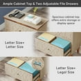 Tribesigns Modern Furniture 2 Drawer Lateral File Cabinet, A4/Letter/Legal Size, Wood Storage ...