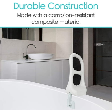 Bathtub Safety Rail - Bathroom Tub Safety Rail for Elderly, Seniors, Handicap and Disabled ...