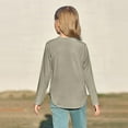 DGQPLPD Girls T-Shirts Girls Soft Tunic Top with Long Sleeves Arc Hem ...