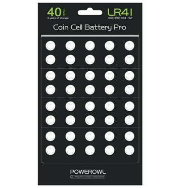 LR41 Button Cell Battery, 10 Pack, High Power, Long Shelf Life, Compact for Small Devices ...